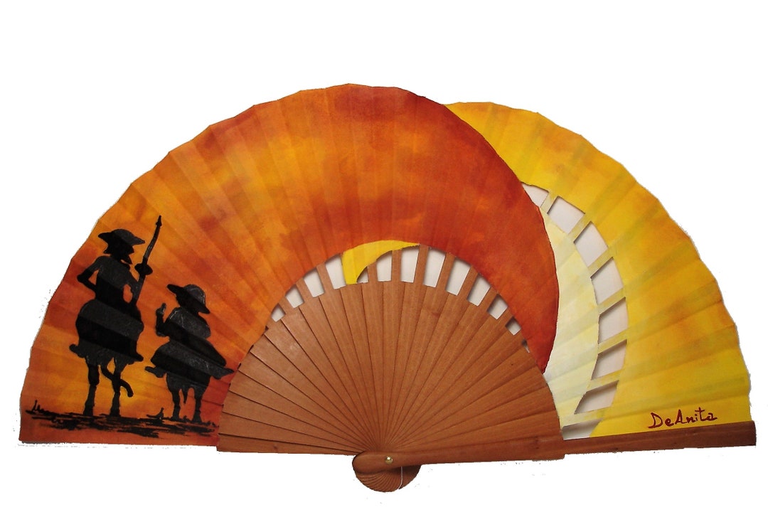Hand Painted Fan/spain Fan/flamenco Fan/wood Fan/wedding Fan/hand Fan ...