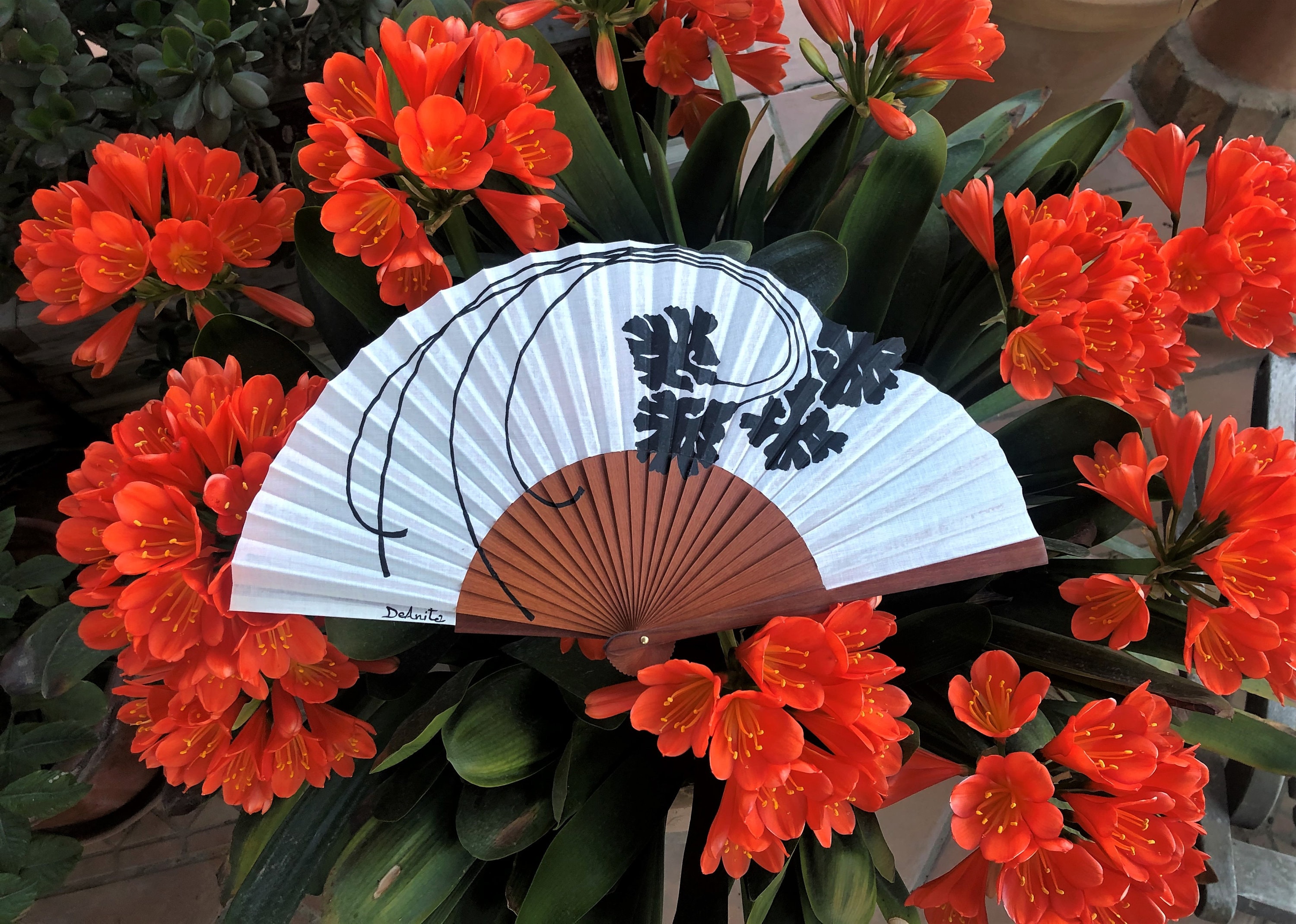 Flower Fan, Spain Fan, Hand Painted Fan, Spain Hand Fan, Handmade Fan ...