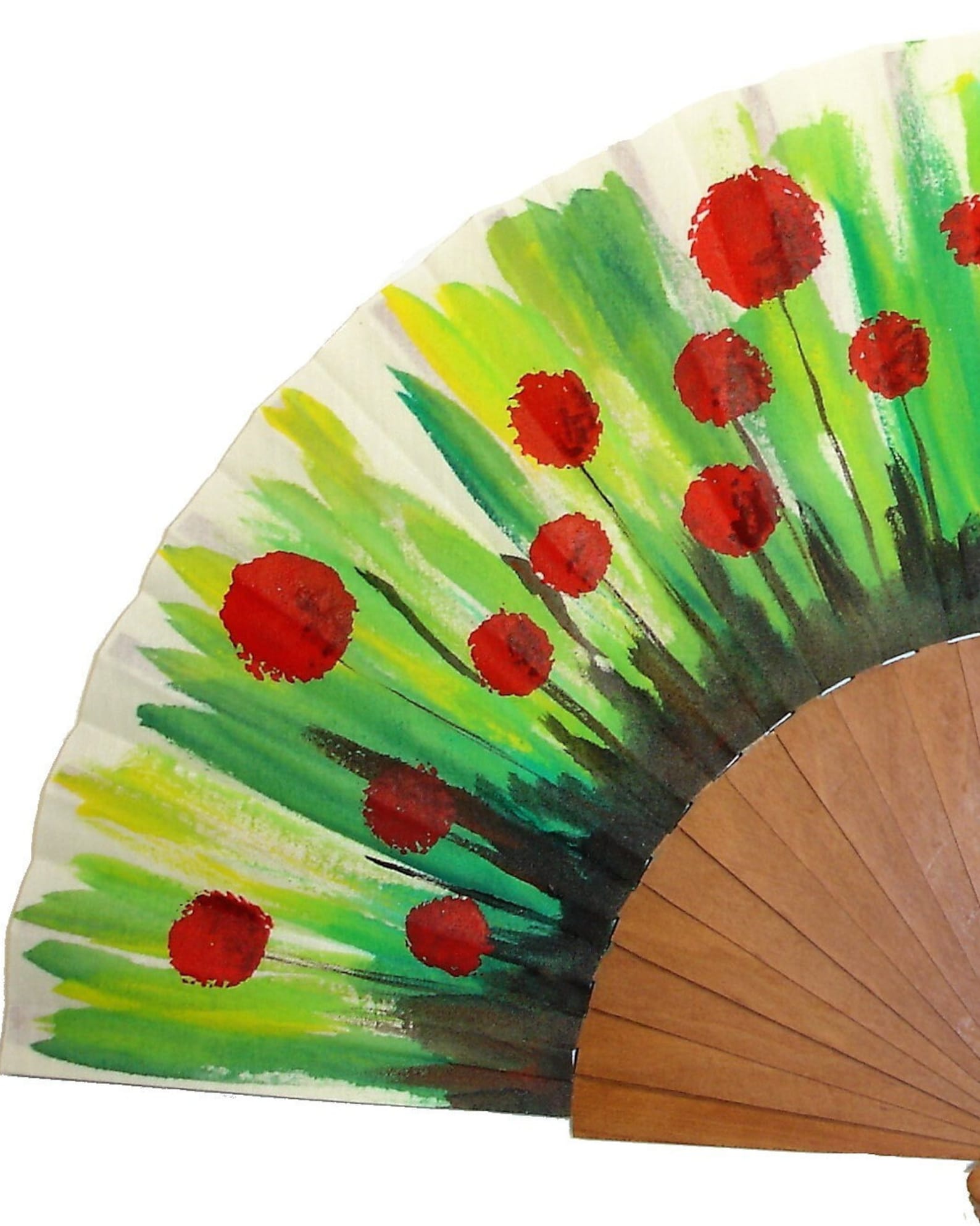 Hand Painted Fan/spain Fan/hand Fan/flamenco Fan/wood Fan - Etsy