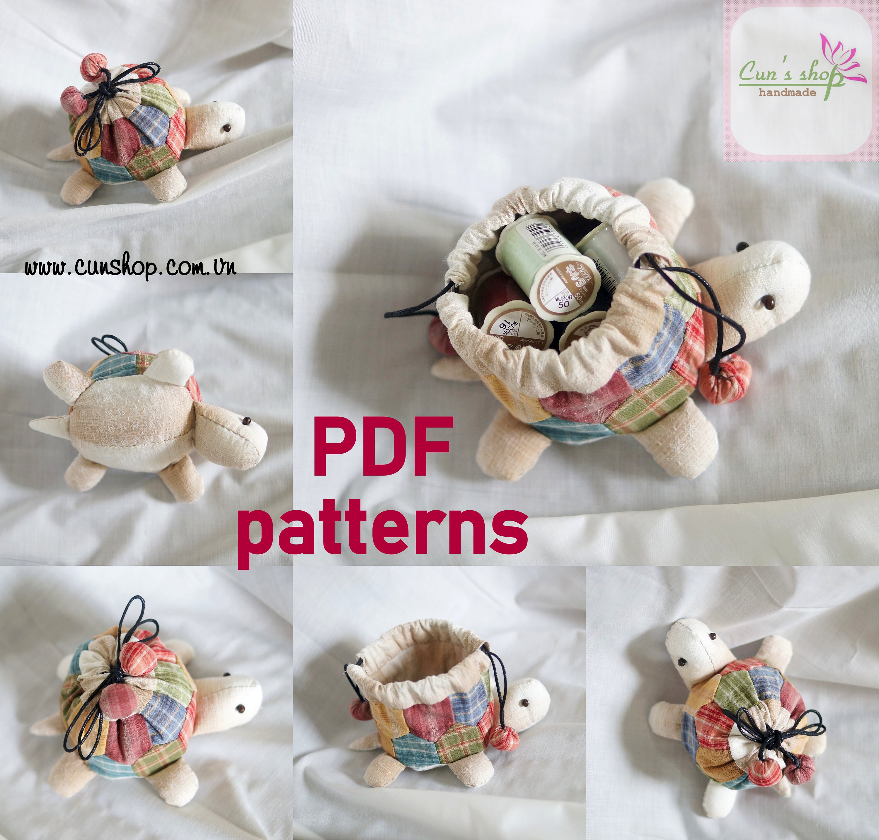 PDF Drawstring Turtle Hexagon Bag Video Instruction on Youtobe - Etsy Australia