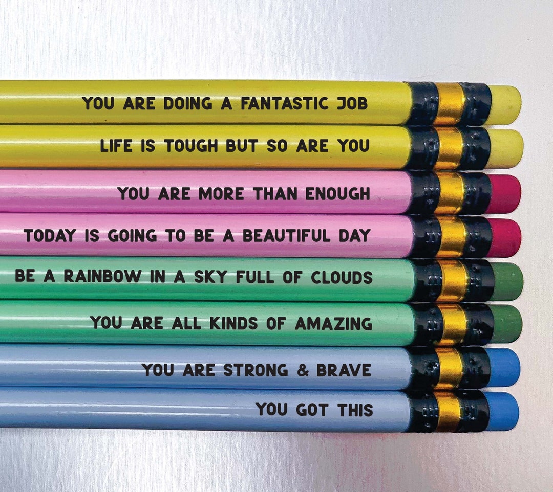 Positivity Pencils , Self Care Gift , Mental Health Gift ...