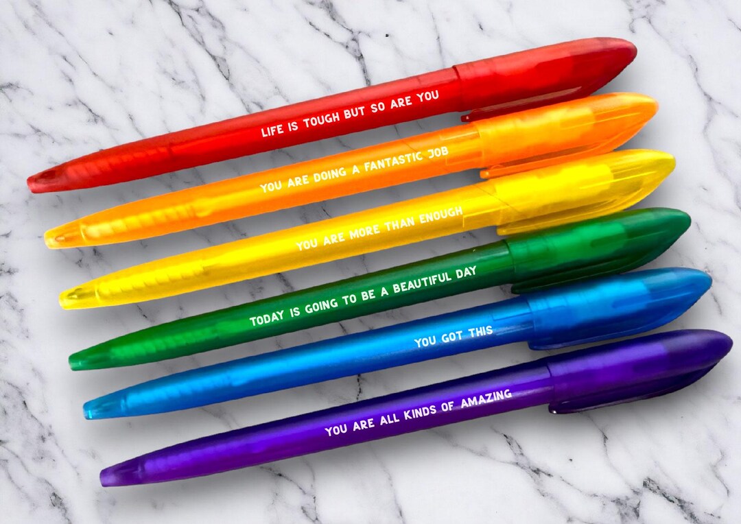 Positivity Pens, Self Care Gift, Mental Health Gift, Encouragement ...
