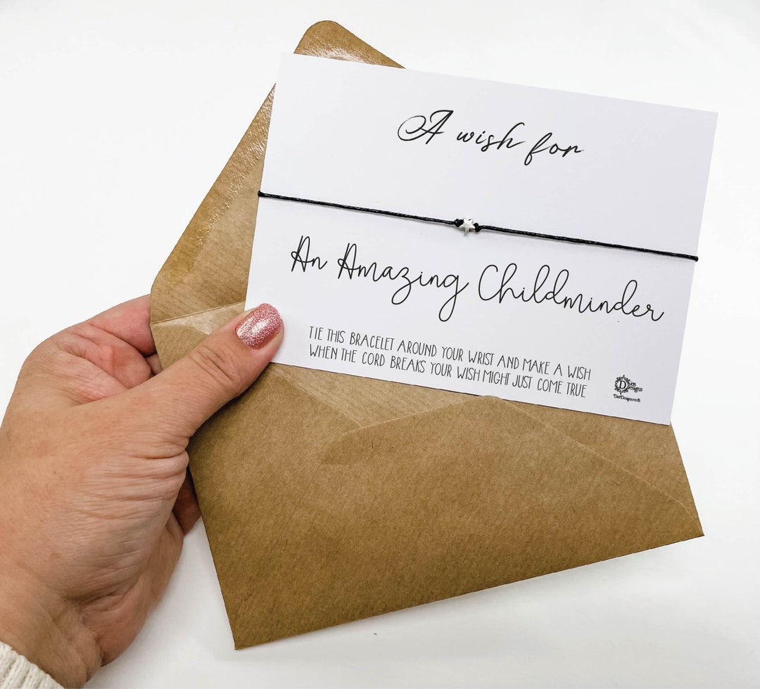 Wish Bracelet for an Amazing Childminder , Childminder Gift ...