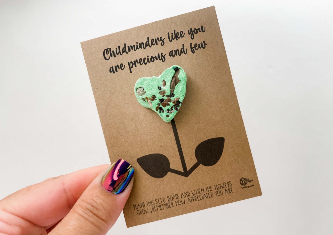 Childminder Gifts, Wildflower Seed Bomb, Childminders Precious and Few ...