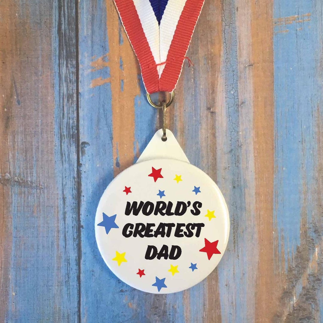 World's Greatest Dad Medal Father's Day Gift, Dad Birthday Present From ...
