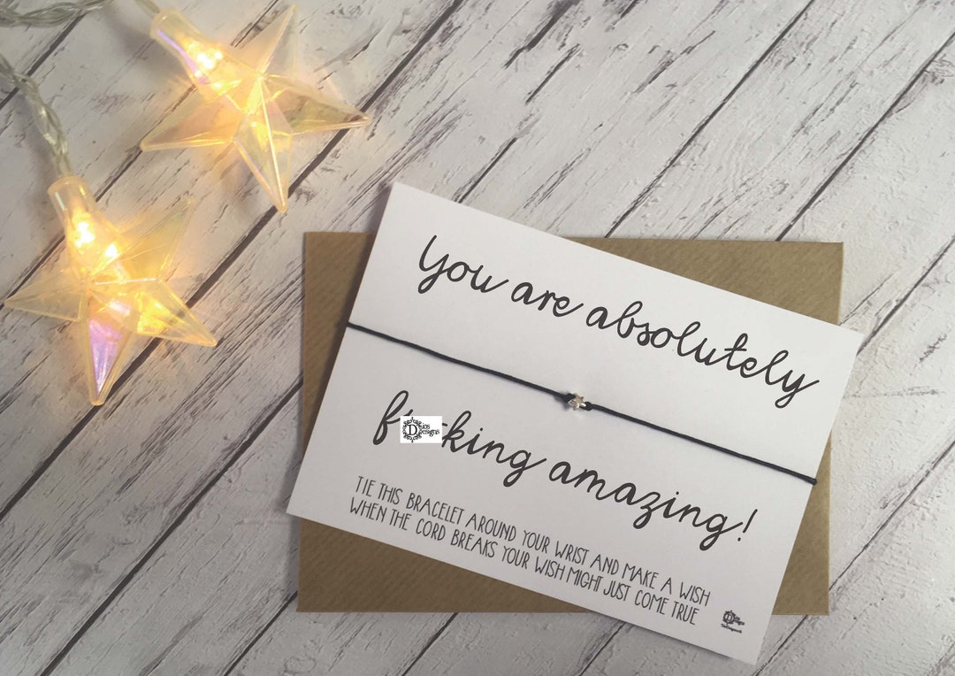 MATURE Sweary Wish Bracelet You Are Absolutely Fcking Amazing / Funny ...