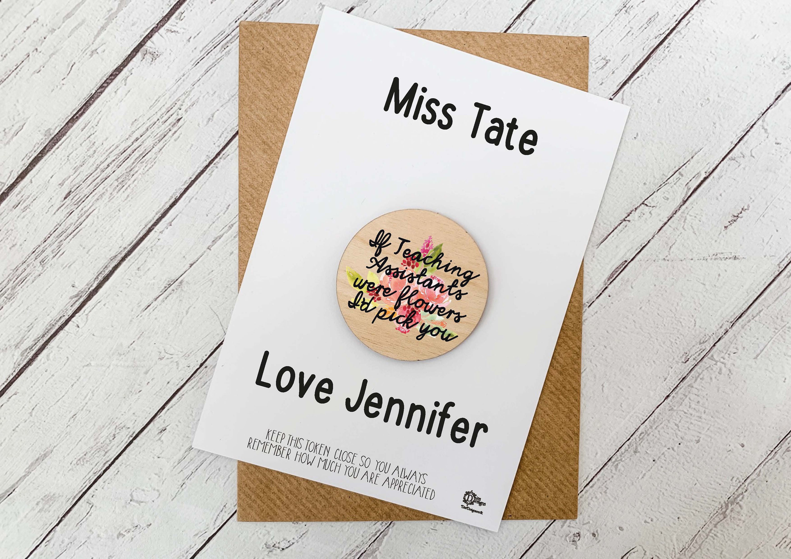 Teacher Gift Wooden Token If Teaching Assistants Were - Etsy