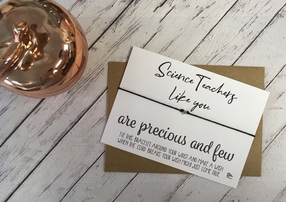 Wish Bracelet Science Teachers Are Precious And Few Choice of | Etsy