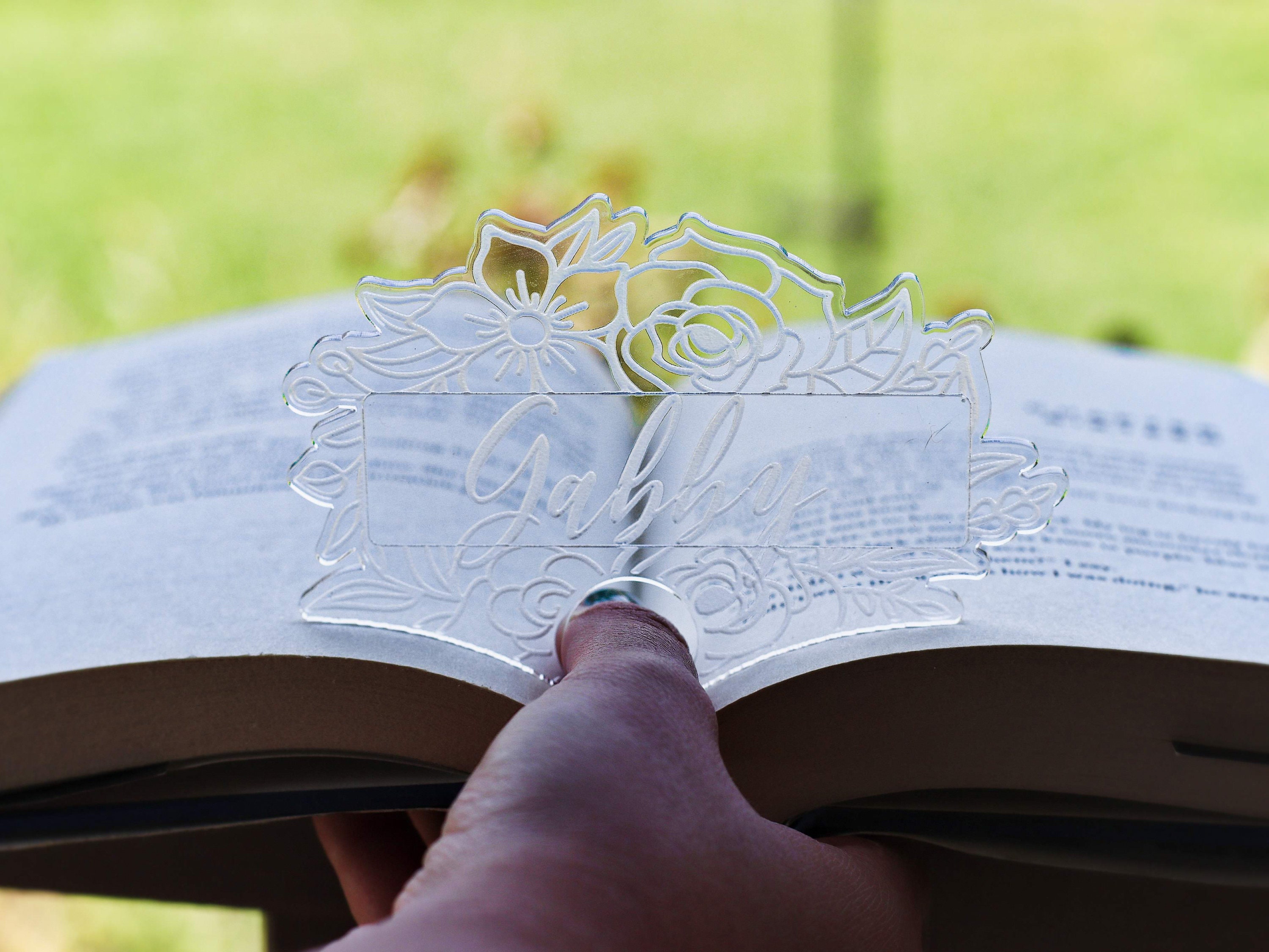 DIGITAL FILE ONLY Floral Thumb Bookmark With Area for - Etsy