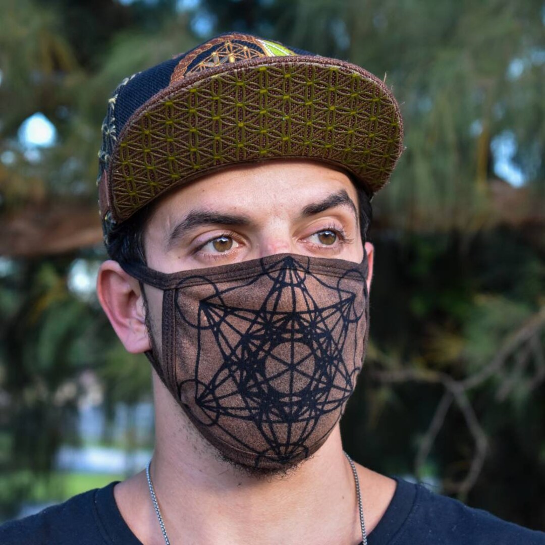 Metatrons Face Mask: V2 Geometric Face Mask, Cotton Face Mask, Music ...