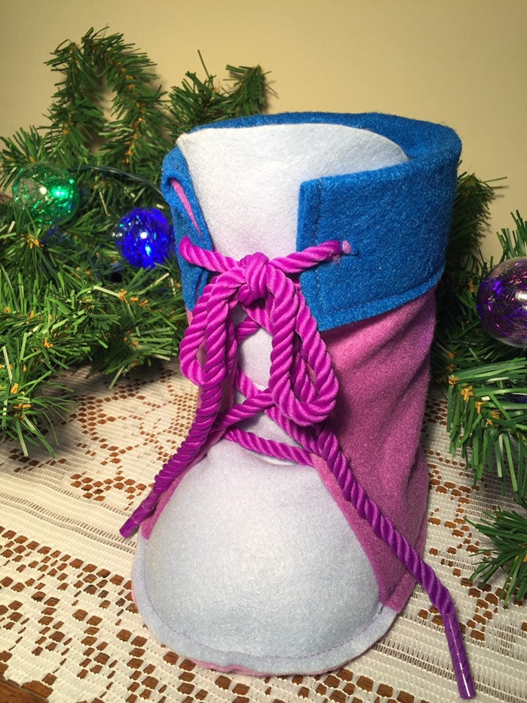 Santa Boot Santa Claus Boot Christmas Stocking Felt | Etsy