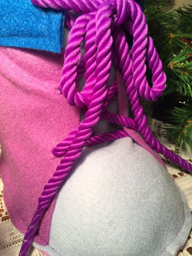 Santa Boot Santa Claus Boot Christmas Stocking Felt | Etsy