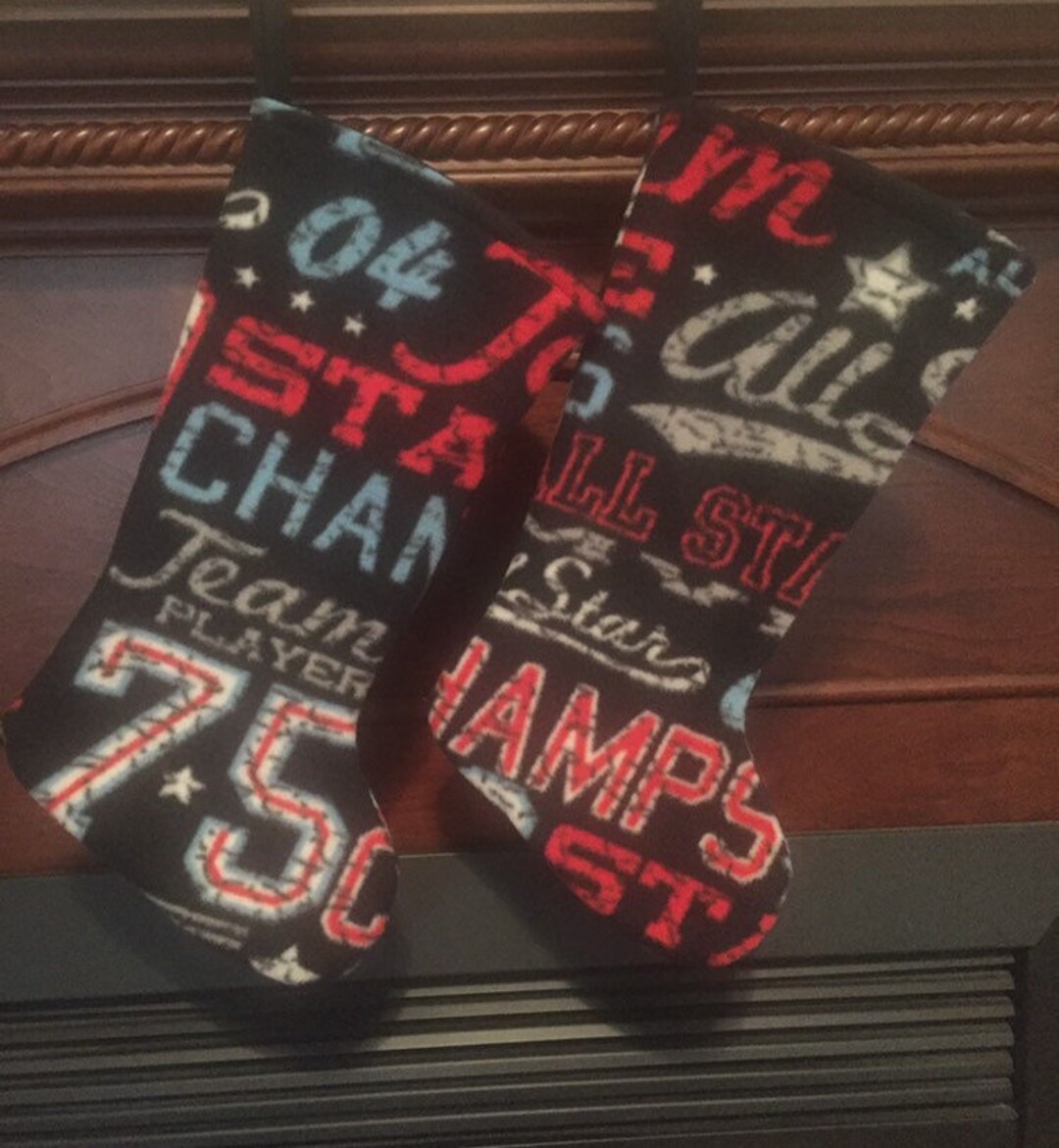 Baseball Stocking Set, All Star Stocking, Christmas Stocking, Fleece ...