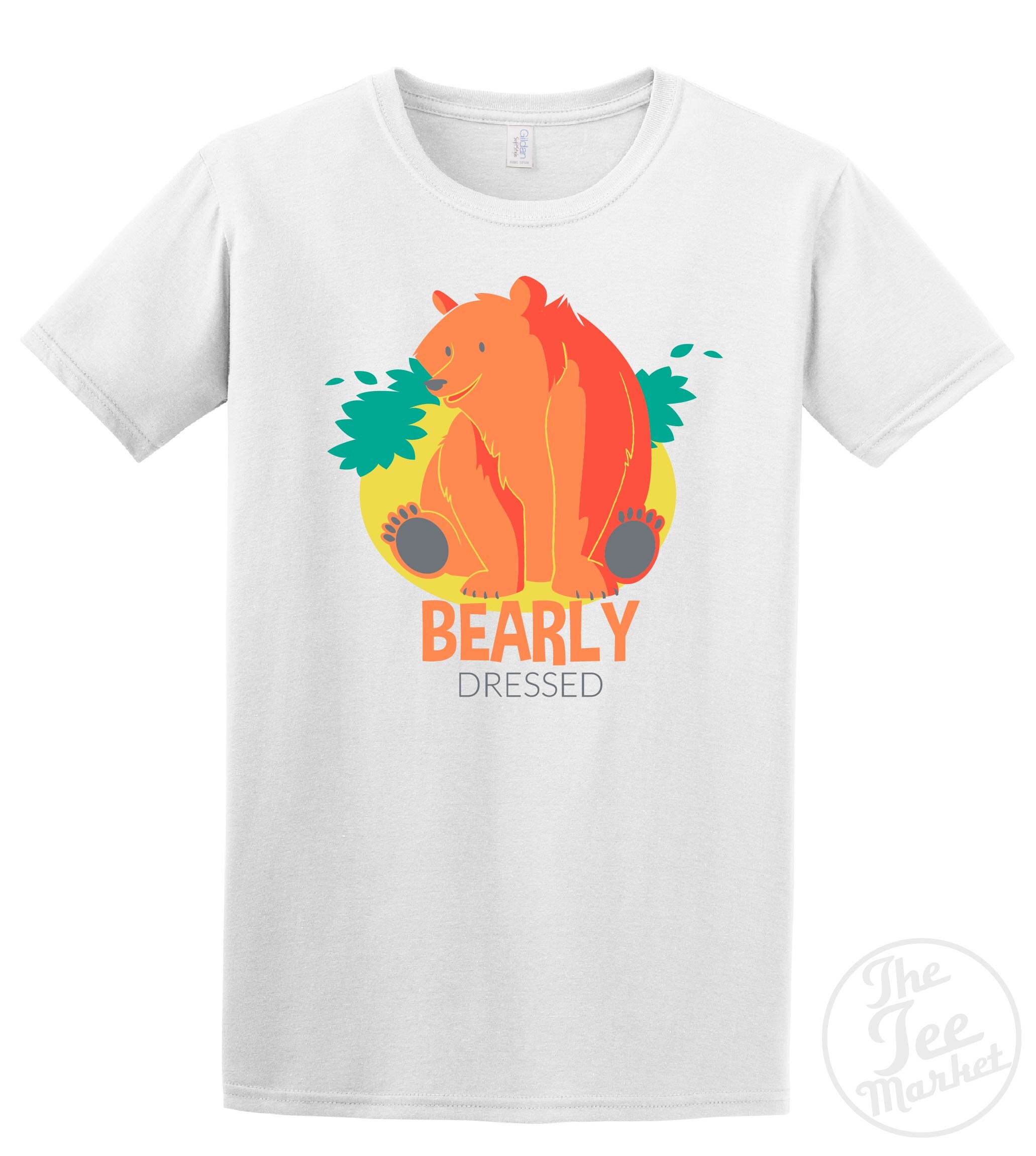 Bearly Dressed cute Bear design Printed on a Cotton Ring Spun - Etsy.de