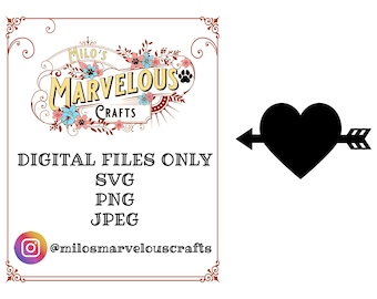 Arrow Heart SVG, Arrow Monogram Svg, Arrow Clipart, Valentine Svg ...