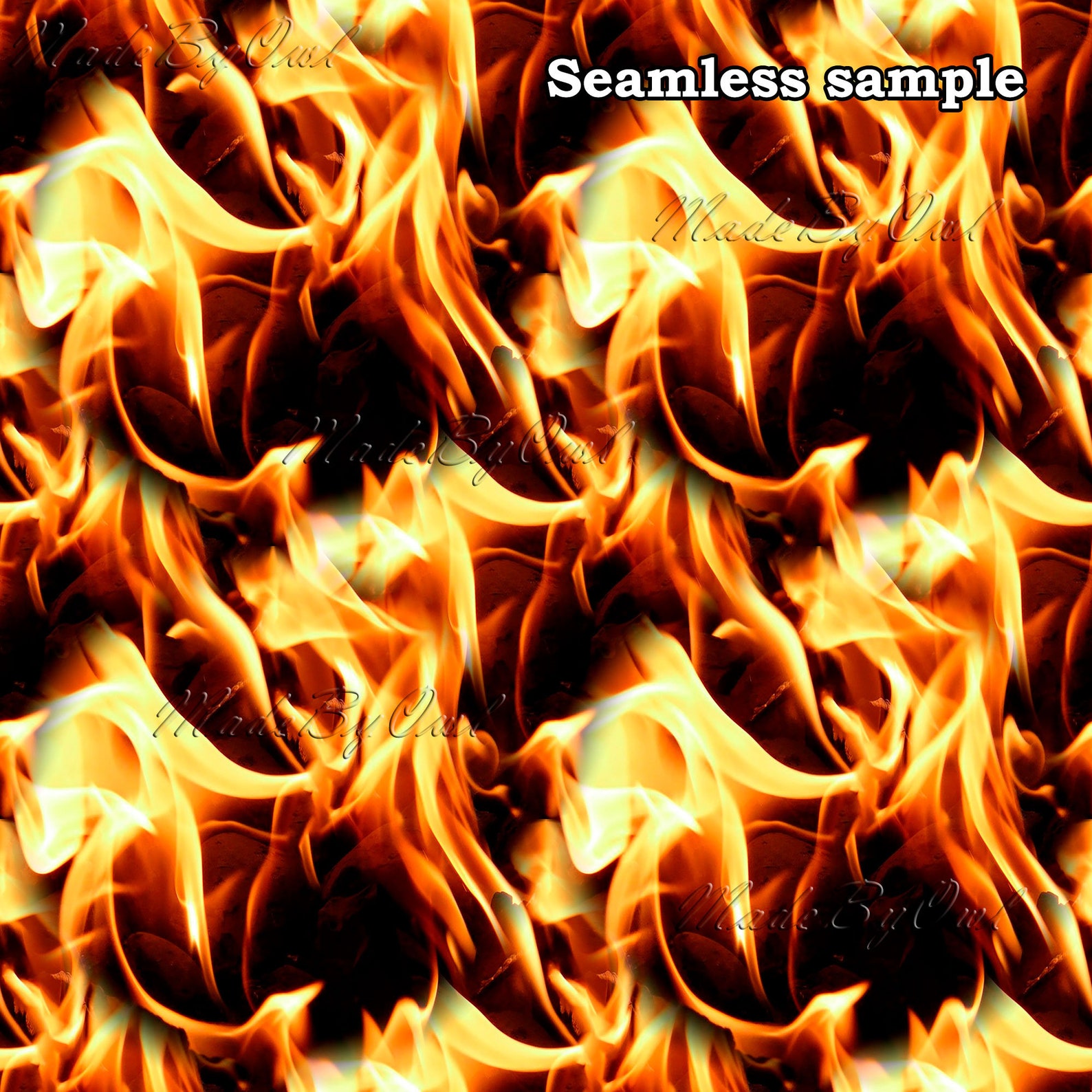 Fire Digital Paper Scrapbook, Fire Photo Background Flame, Seamless ...