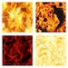 Fire Digital Paper Scrapbook, Fire Photo Background Flame, Seamless ...