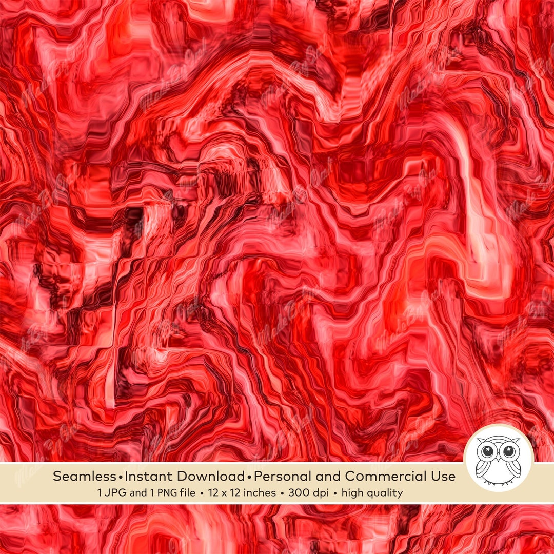 Wavy Red Marble Texture Seamless Background, Red and White PNG Seamless ...