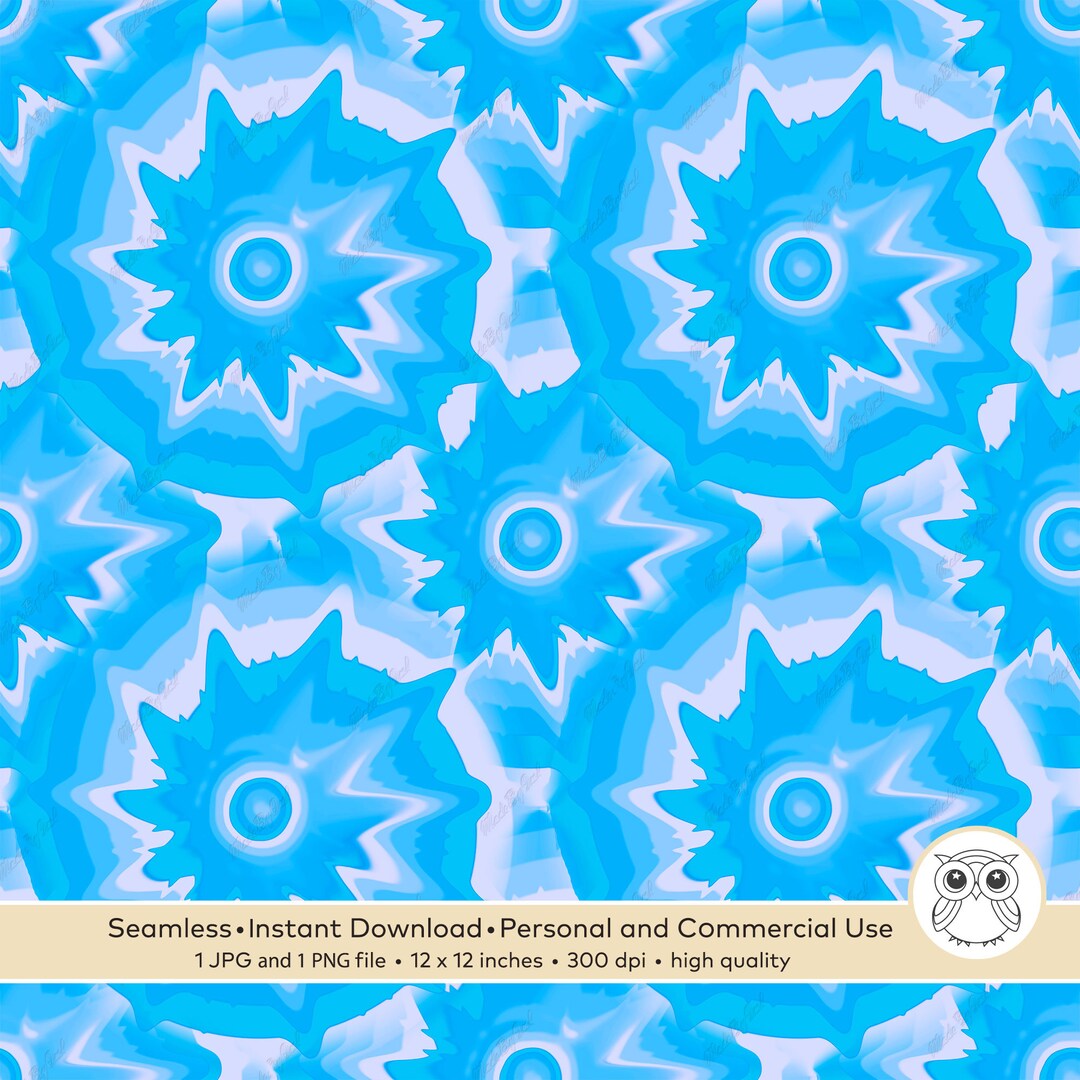 Retro Groovy Blue Digital Background, Light Blue Tie Dye Backdrop, Tie ...