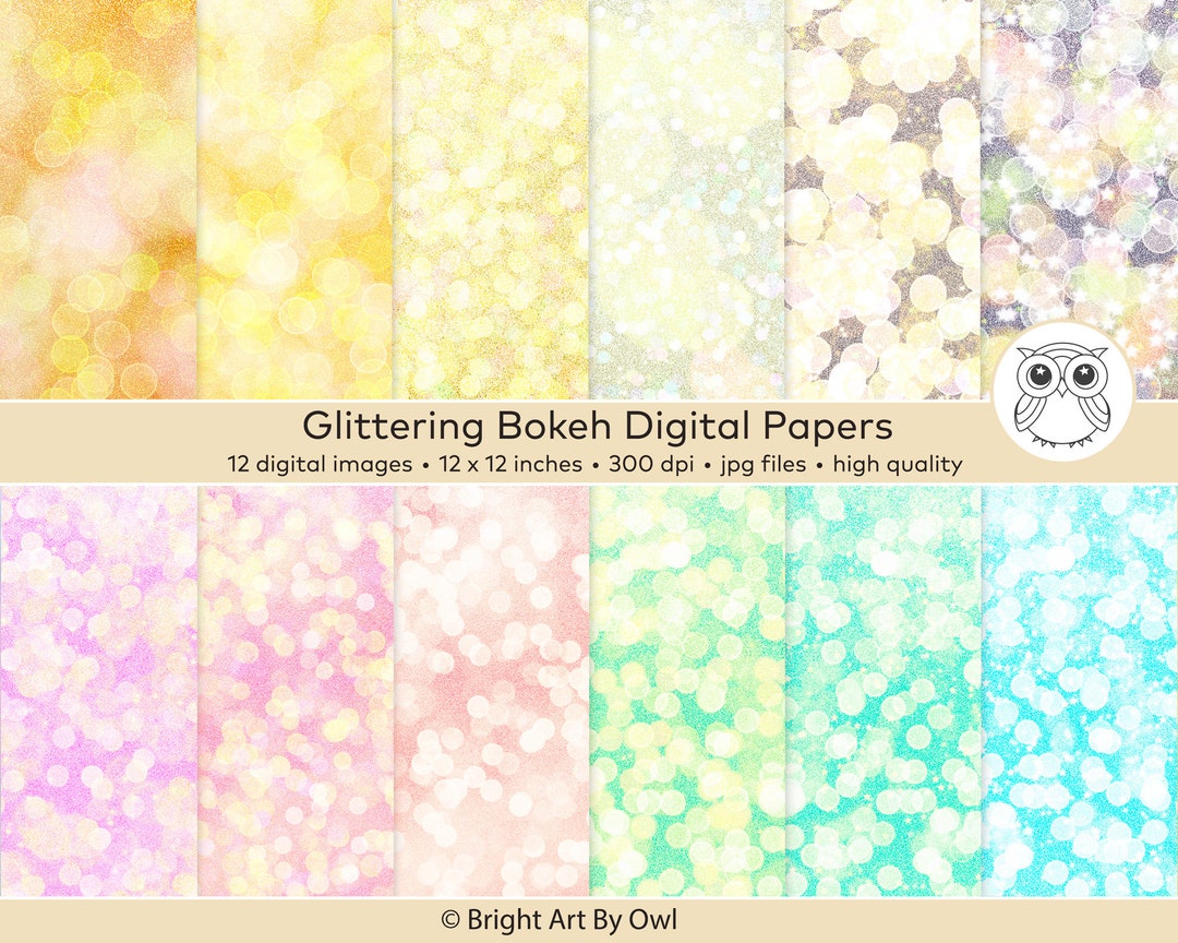 Soft Bokeh Digital Papers, Photoshop Overlays, Blurred Lights ...