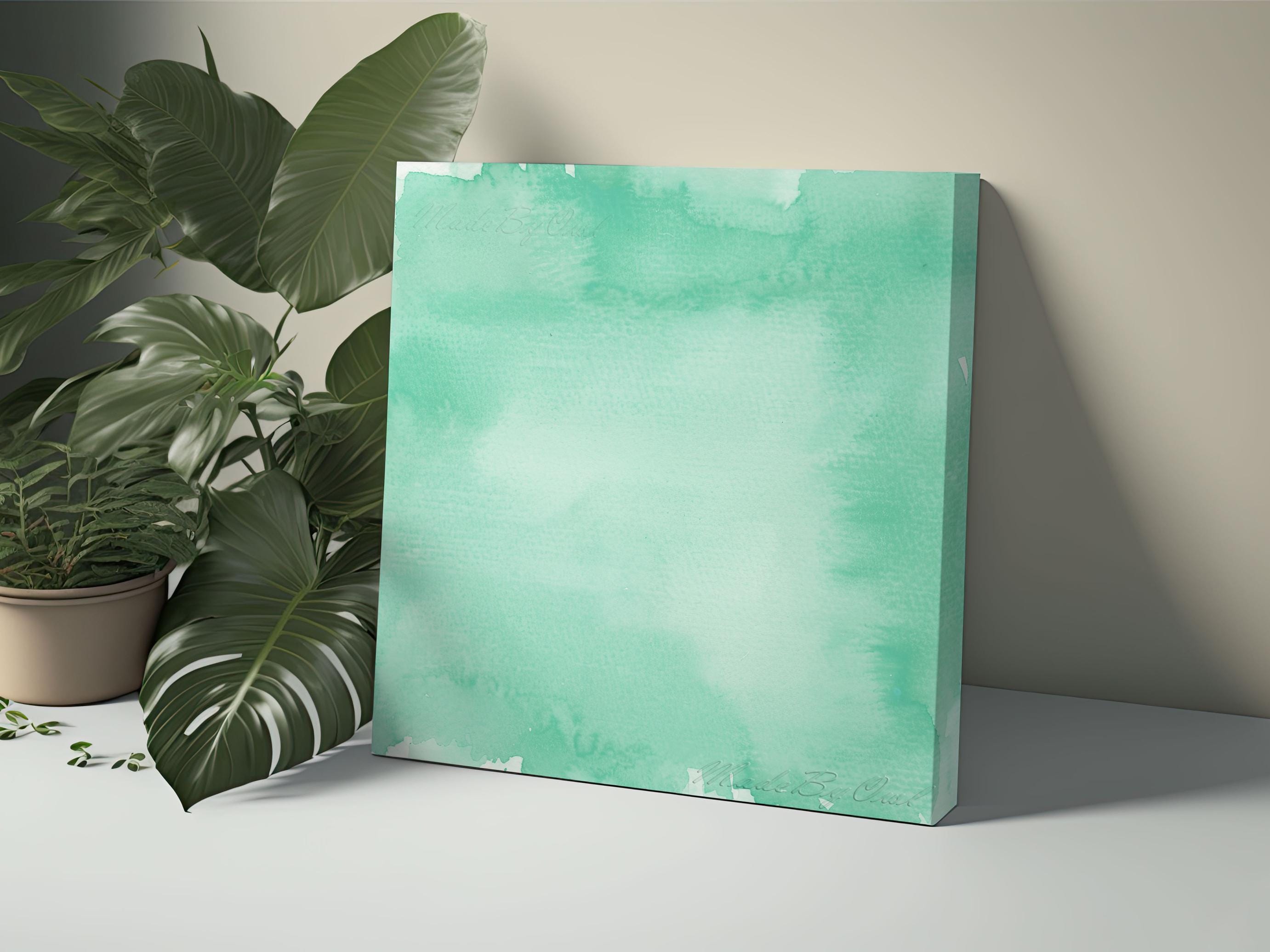 Mint Green Watercolor Background Paper, Pastel Green Watercolor Texture ...