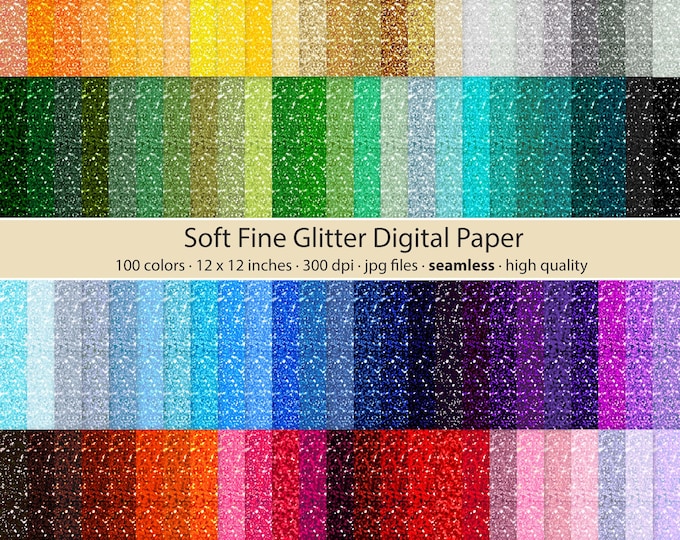 600pcs Glitter TRANSPARENT Background Digital Paper Pack Commercial Use ...