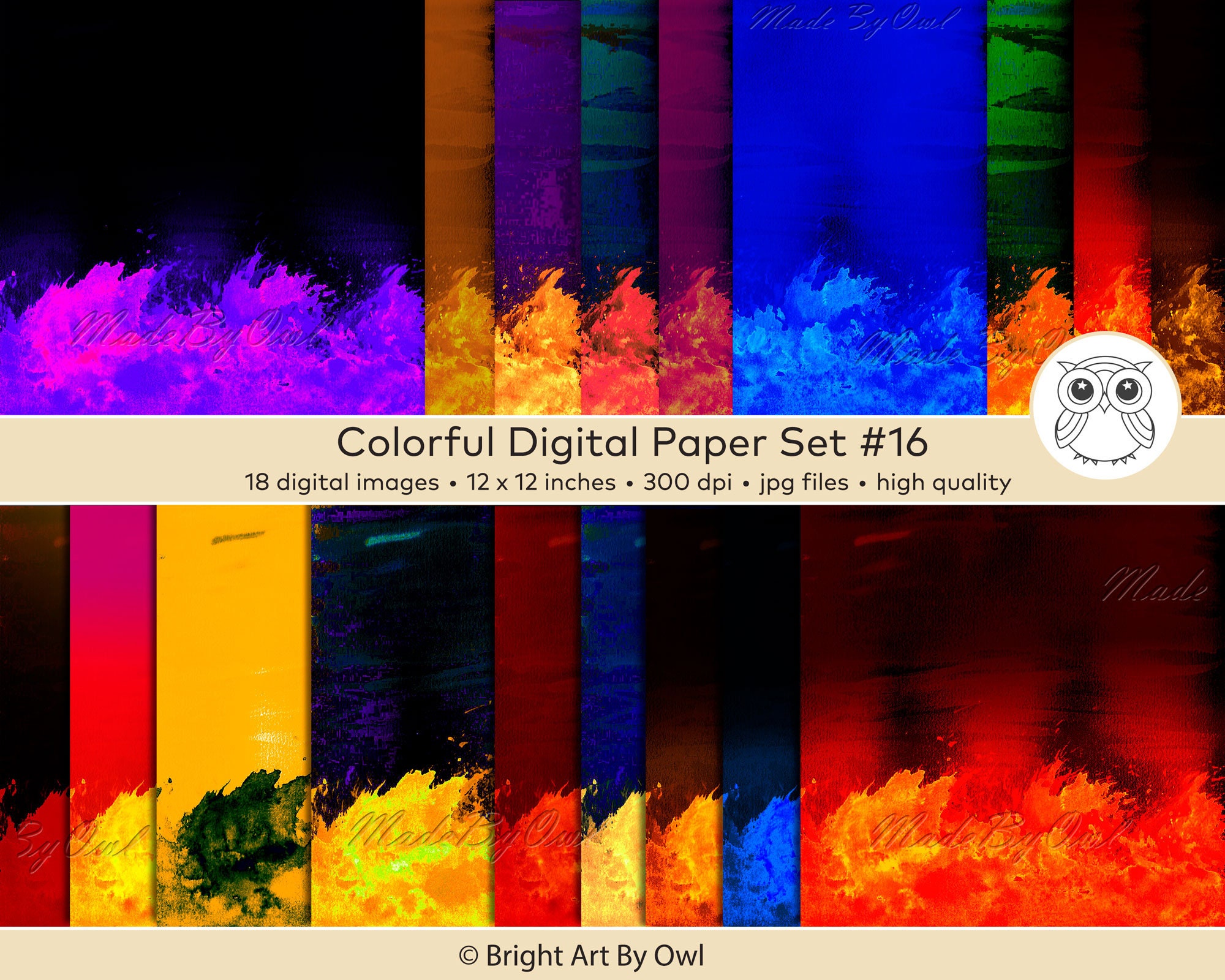 Bright Digital Paper Neon Digital Paper Neon Background - Etsy