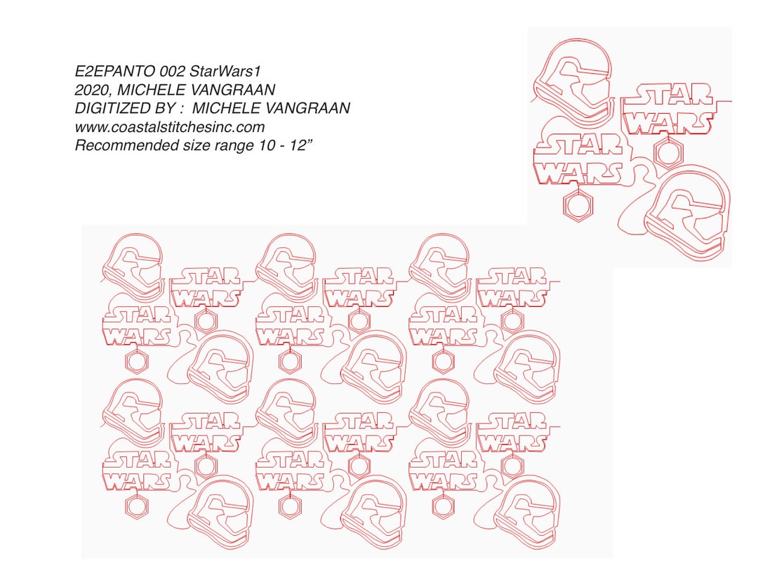 Star Wars Pantograph Design (edge to Edge) - Etsy