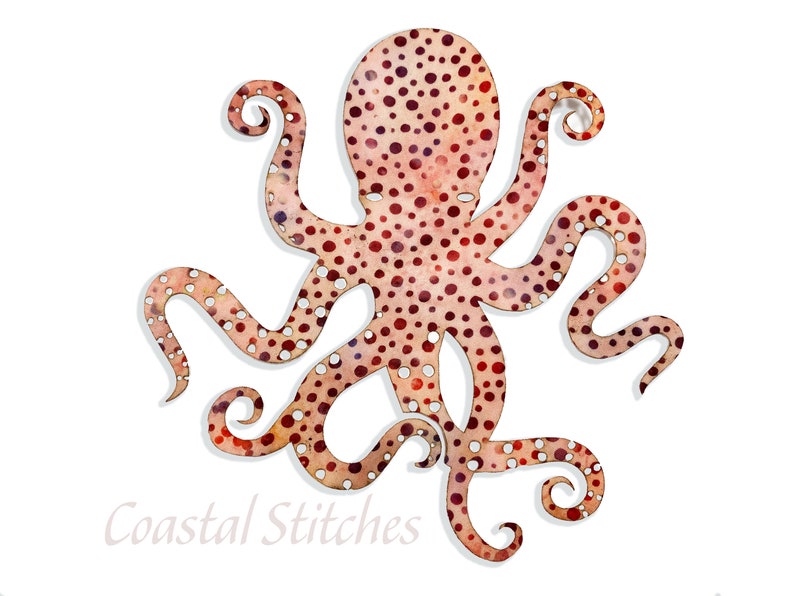 Octopus Multi Color Choices Fusible Applique - Etsy