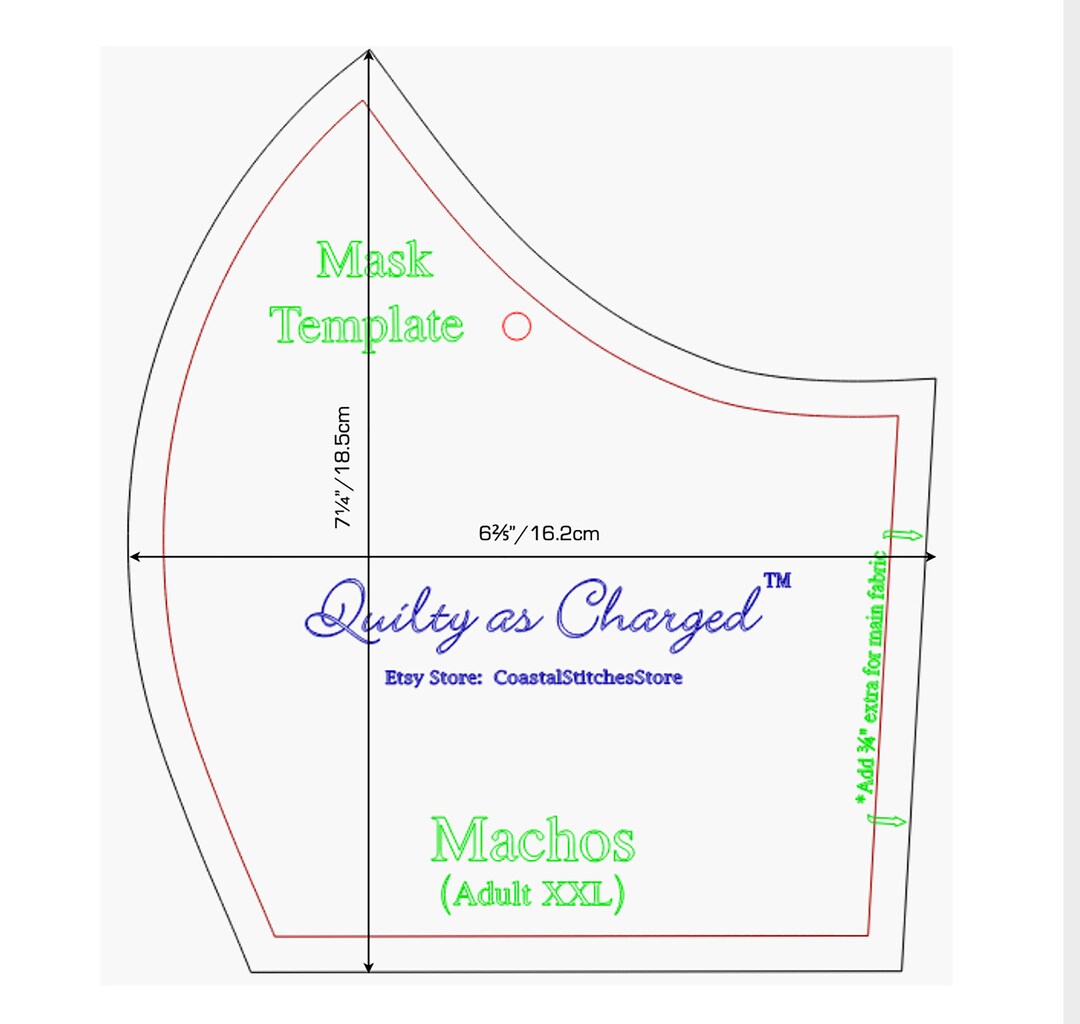 Downloadable Macho XXL Mask Template. NO INSTRUCTIONS - Etsy