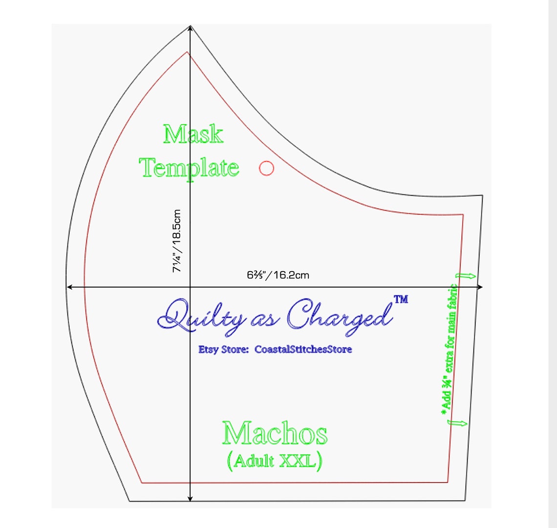 Downloadable Macho XXL Mask Template. NO INSTRUCTIONS - Etsy