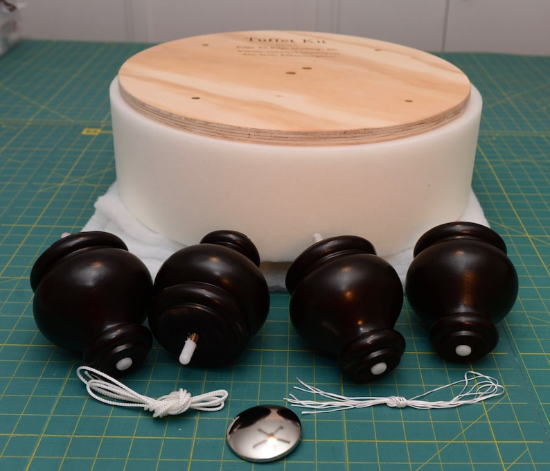 Tuffet Kit With Bun Feet X 4 (measurements Shown in Pictures). - Etsy