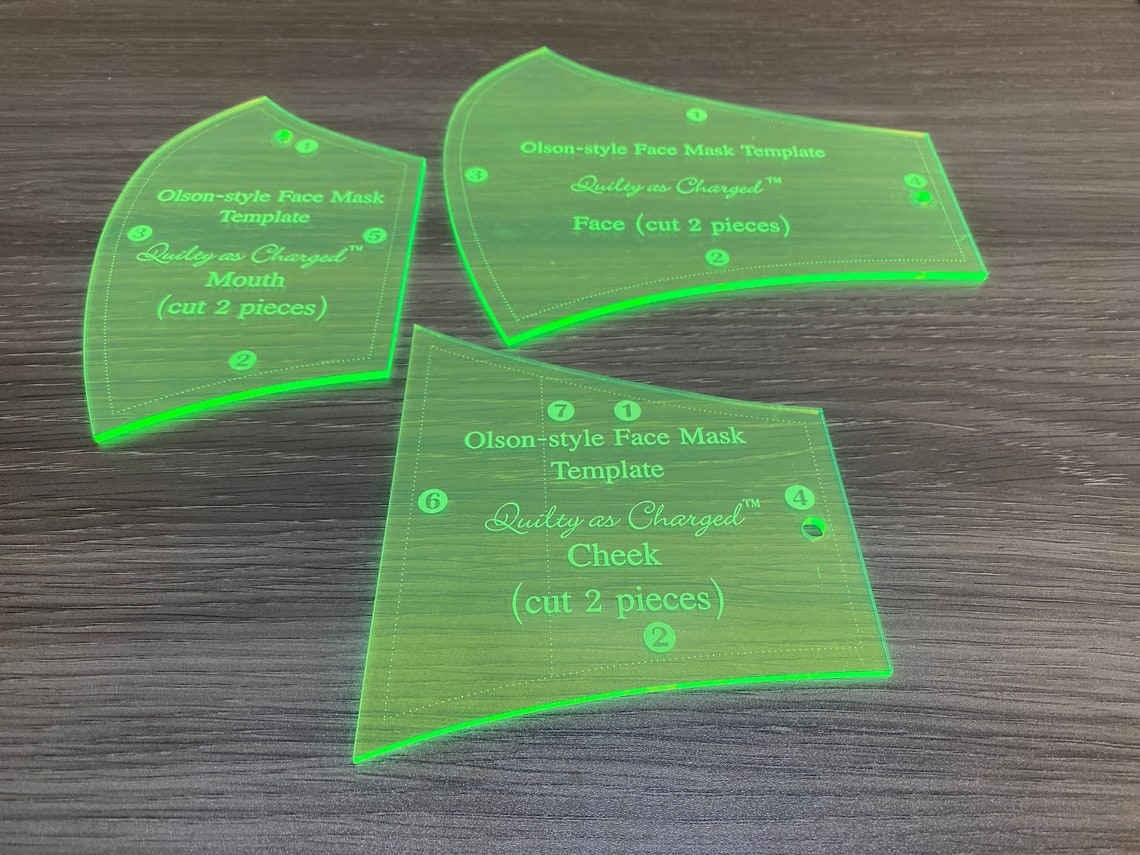 Olson Style Acrylic Mask Templates Size Large Version 2 for - Etsy