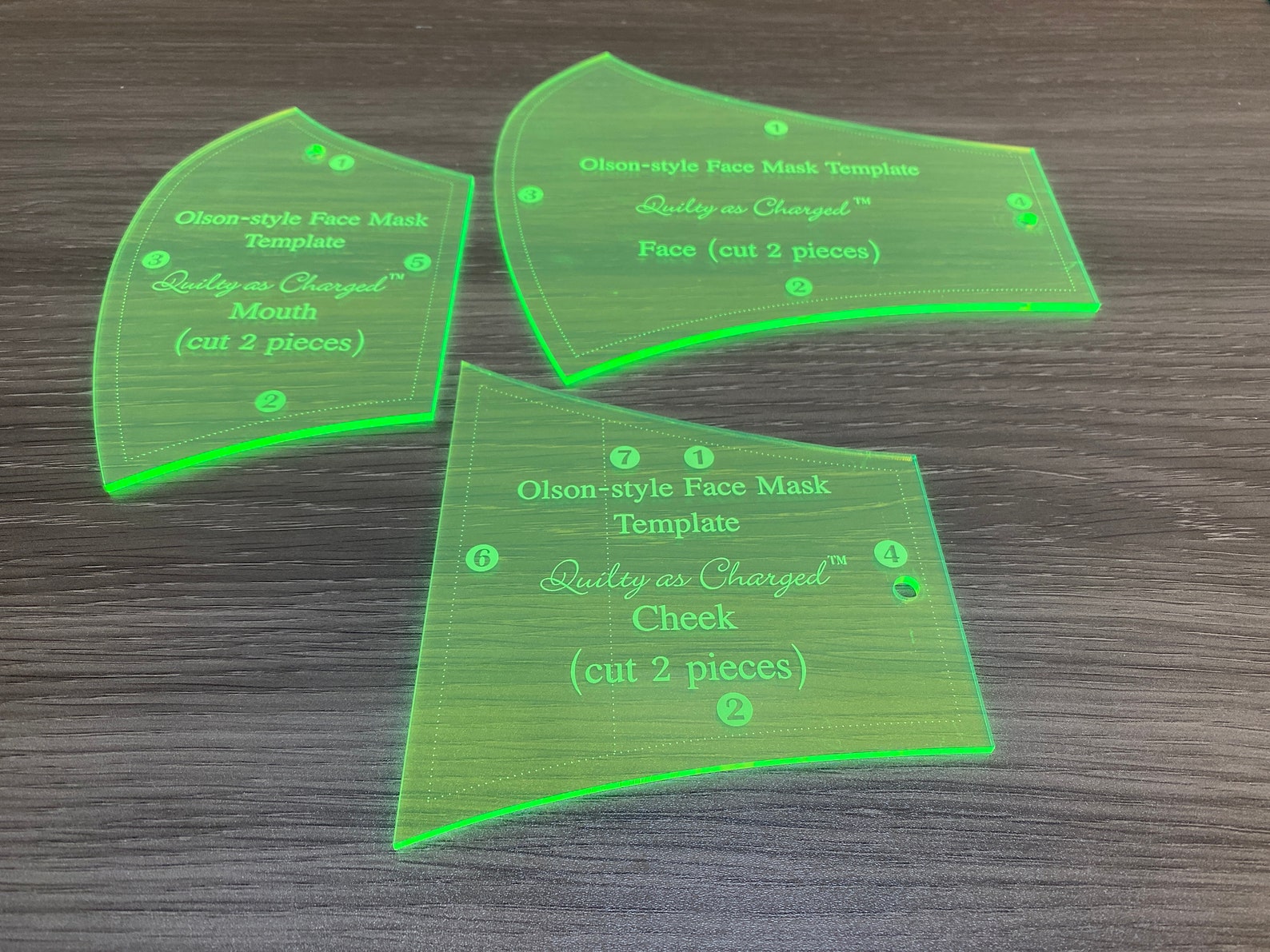 Olson Style Acrylic Mask Templates Size Large Version 2 for - Etsy