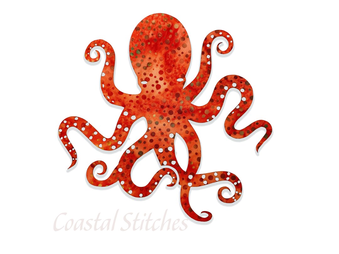 Octopus Multi Color Choices Fusible Applique - Etsy