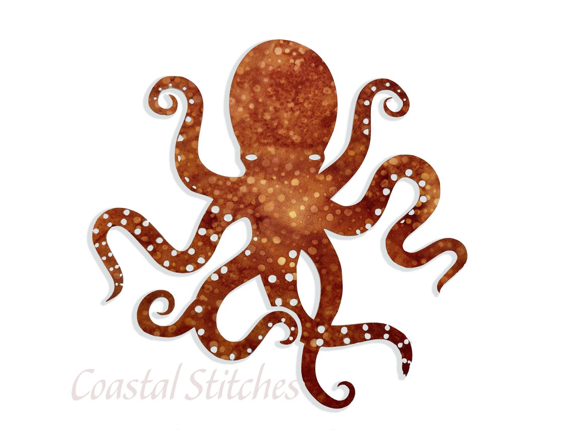 Octopus Multi Color Choices Fusible Applique - Etsy