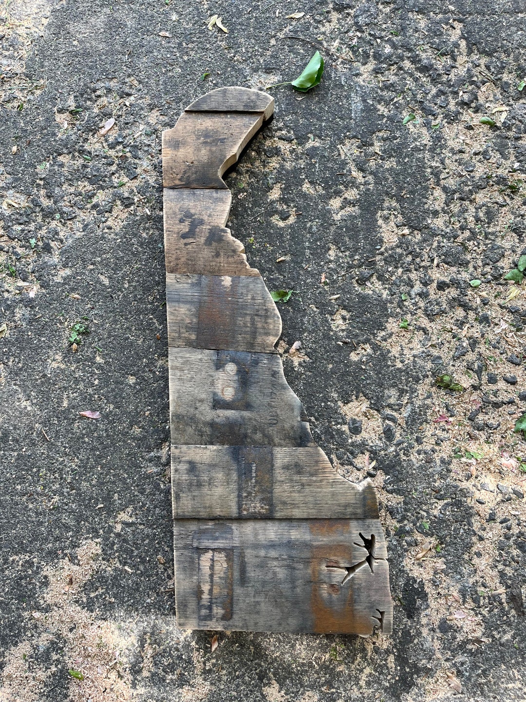 24 Bourbon Barrel Wood Delaware Cutout. Delaware Home Decor. - Etsy