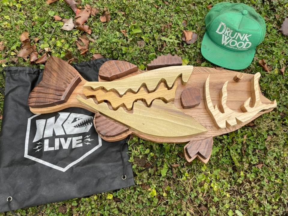 Handmade Mixed Woods Largemouth Bass, Bourbon Bar Decor - Etsy