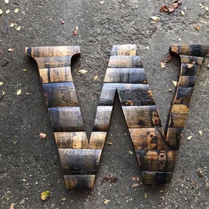24" Bourbon Barrel Letters - Etsy