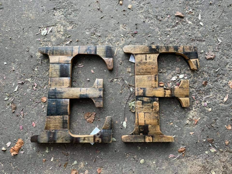 24 Bourbon Barrel Letters | Etsy