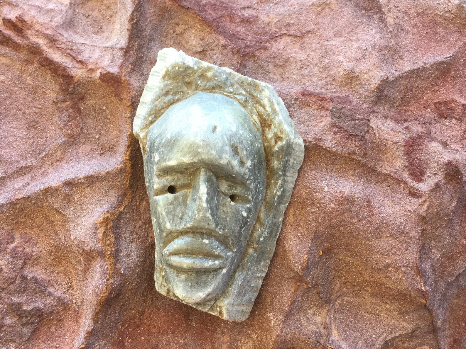 Ancient Artifact Face in Soapstone, - Etsy Australia