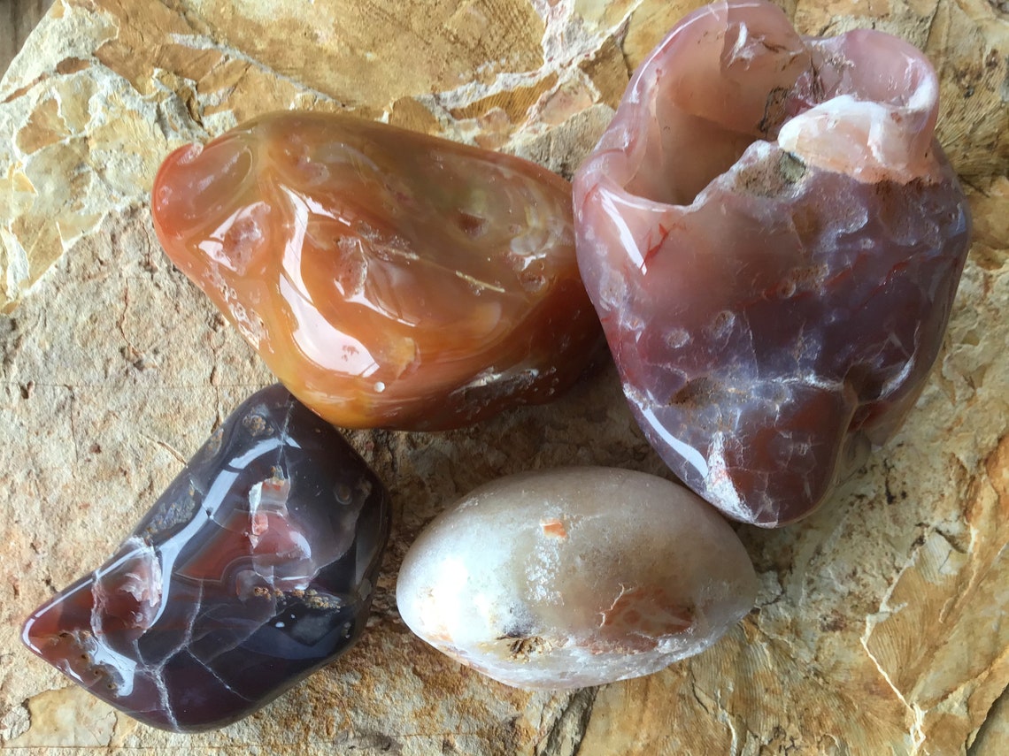 4 Stunning Tumbled Agates From Agate Creek Australia - Etsy Australia