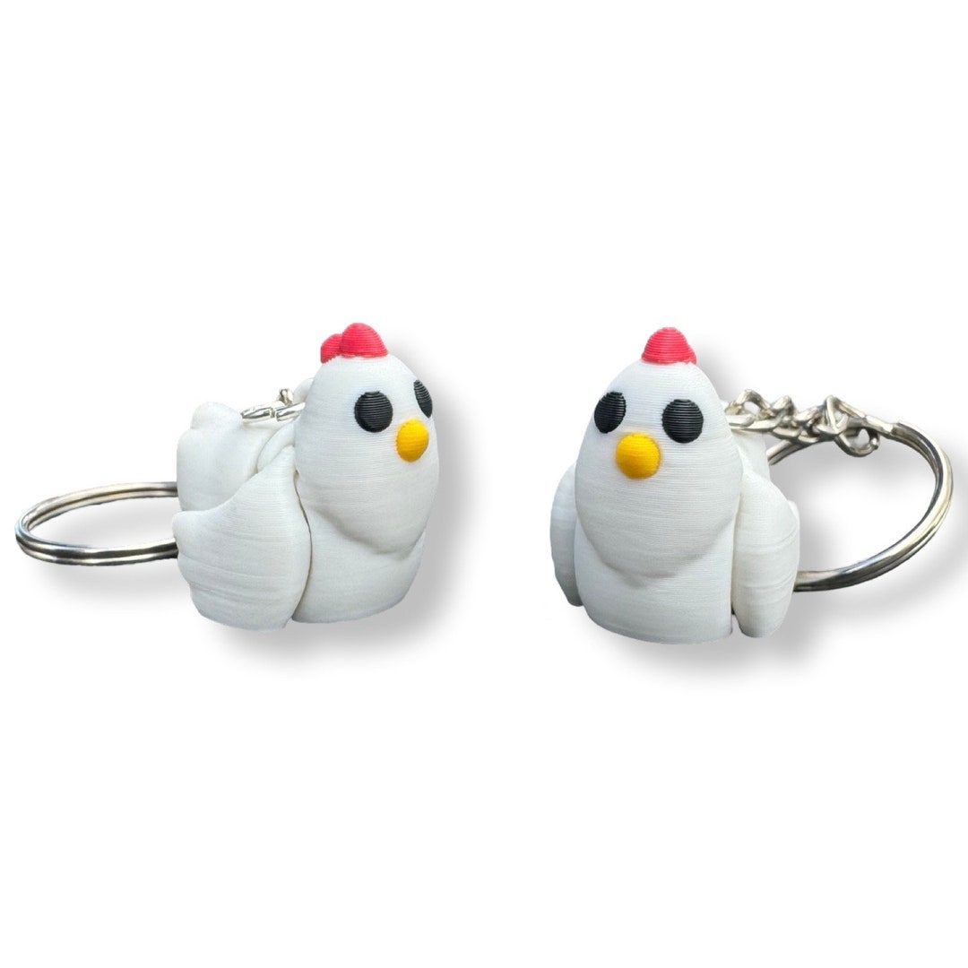 Tiny Chicken Keychain 3D Print - Etsy