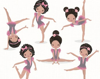 Gymnast Girl Clipart | Etsy