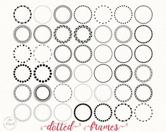 Circle Dot Frame Svg | Etsy
