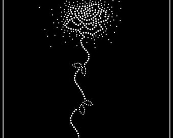 Flower Rhinestone Transfer Iron on Hot Fix Rhinestone | Etsy