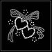Heart Rhinestone Transfer, Iron on Hot Fix, Rhinestone Transfer Bling ...