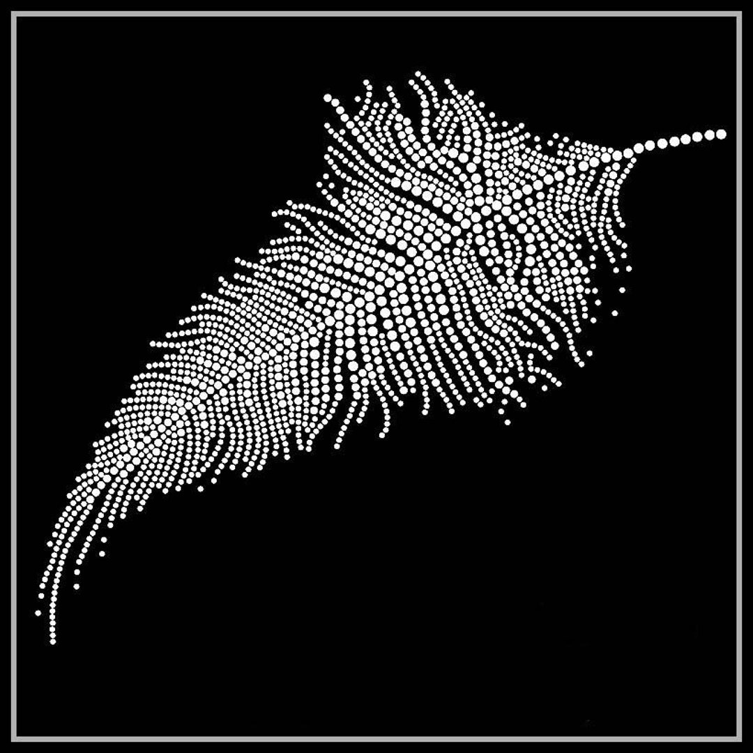 Feather Rhinestone Transfer Iron on Hot Fix Rhinestone - Etsy