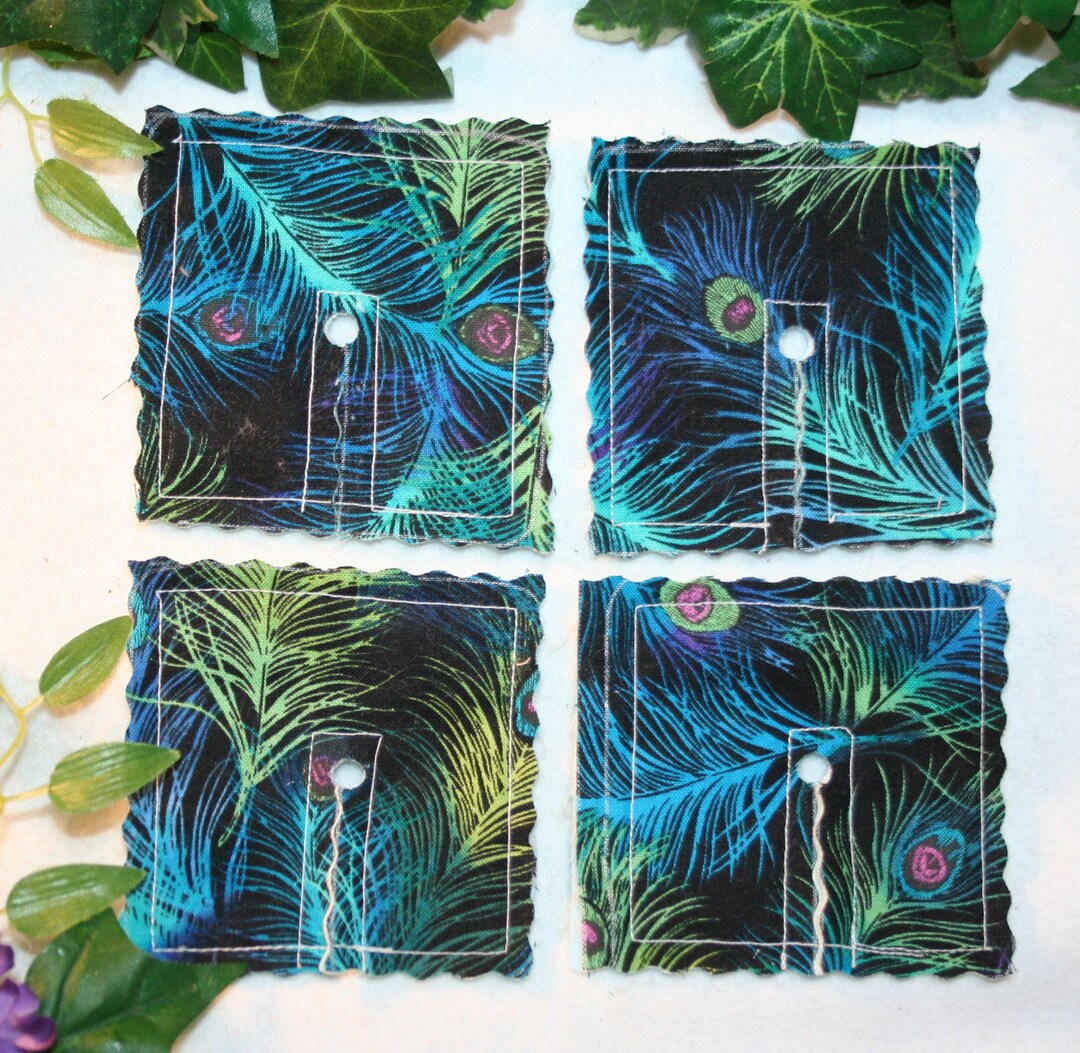 Trach Cover Pads, Tracheostomy Pads. Set of 4. Peacock Feathers - Etsy