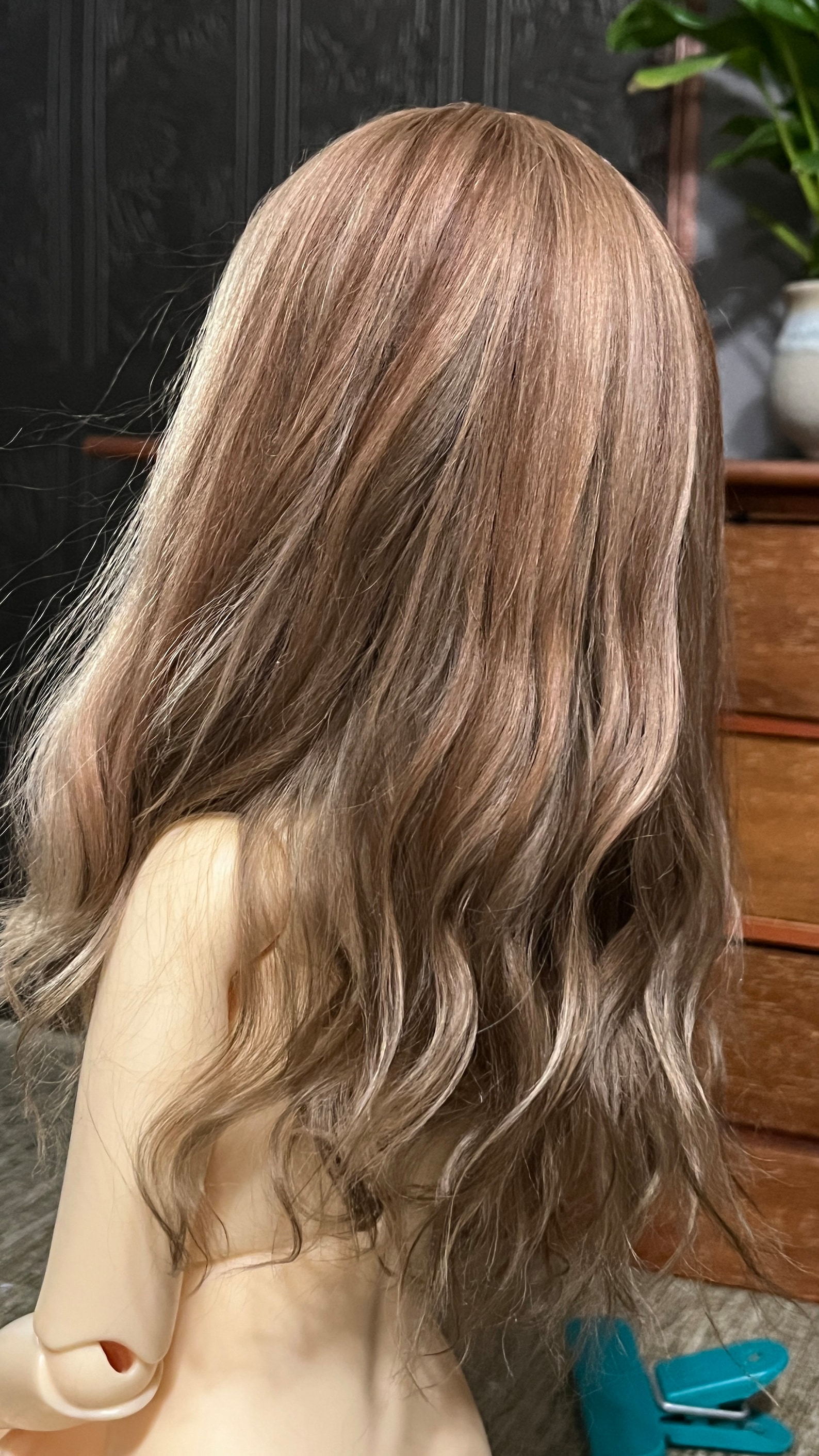 BJD 1/3 SD Alpaca Brown/ombre Wig for Head Size Circumference 22-23cm ...